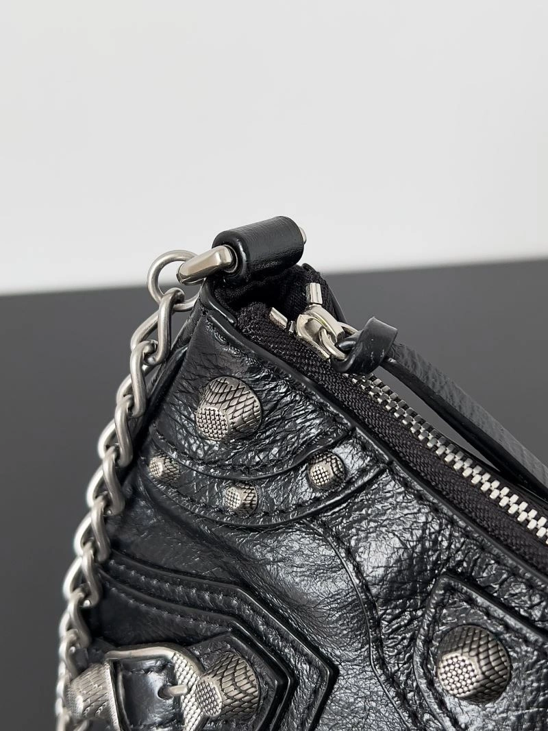 Legit Balenciaga Mini Le Cagole Half-Moon Handbag with Double Straps