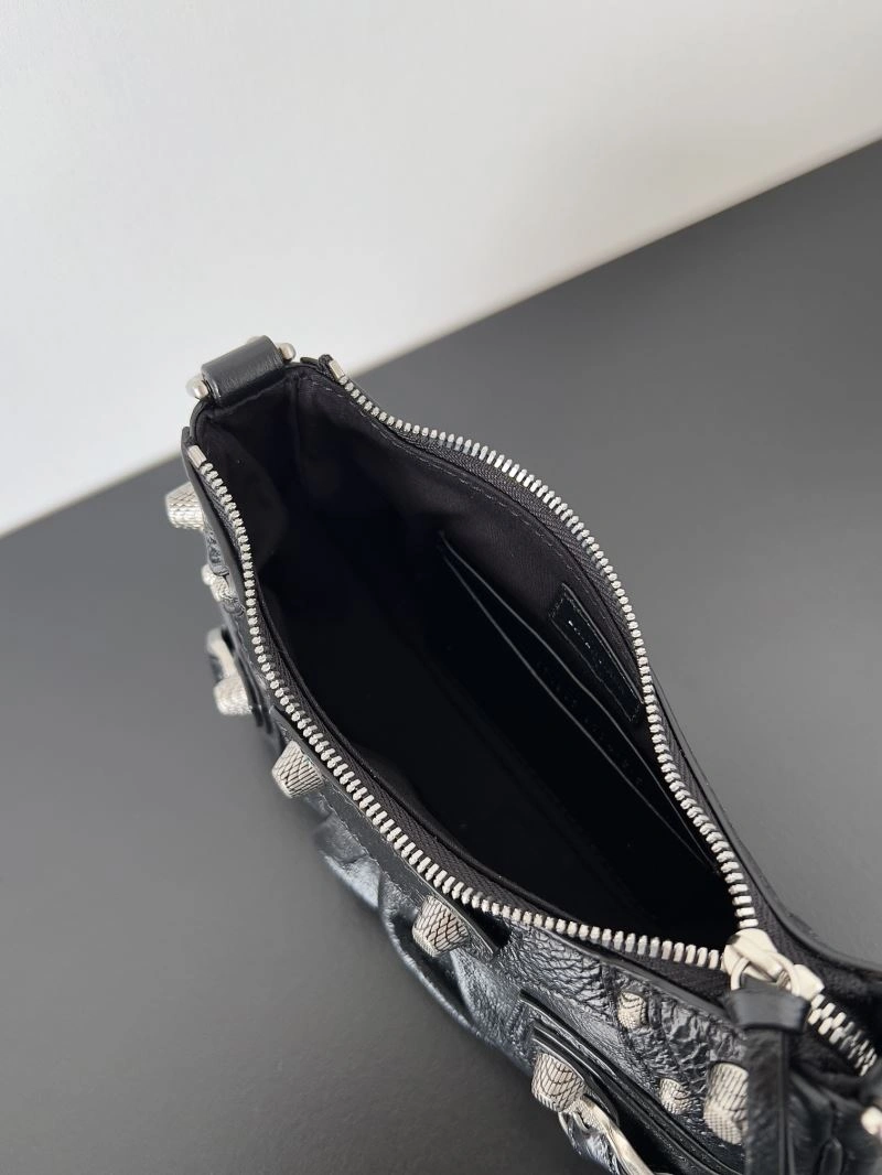 Legit Balenciaga Mini Le Cagole Half-Moon Handbag with Double Straps