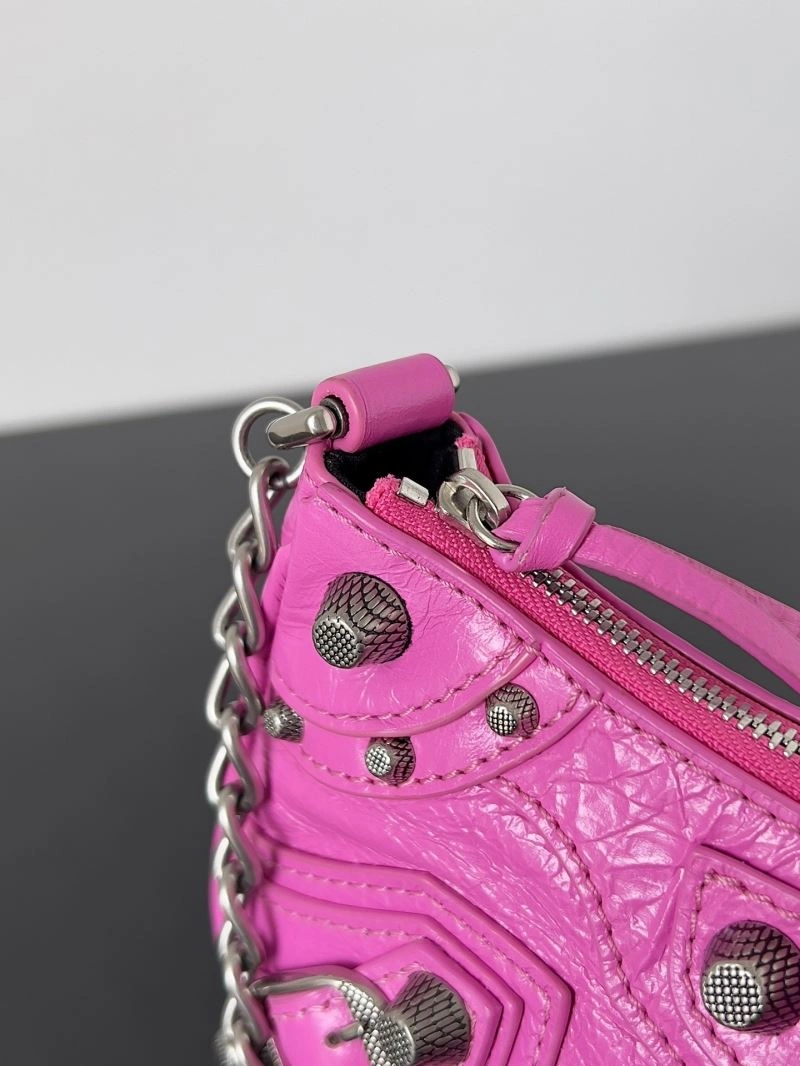 Mirror quality Balenciaga Mini Le Cagole Half-Moon Handbag with Double Straps