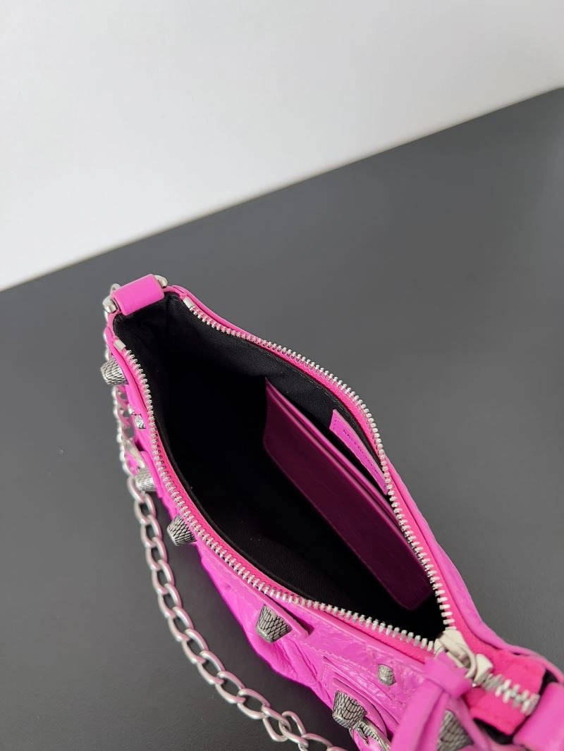 Mirror quality Balenciaga Mini Le Cagole Half-Moon Handbag with Double Straps