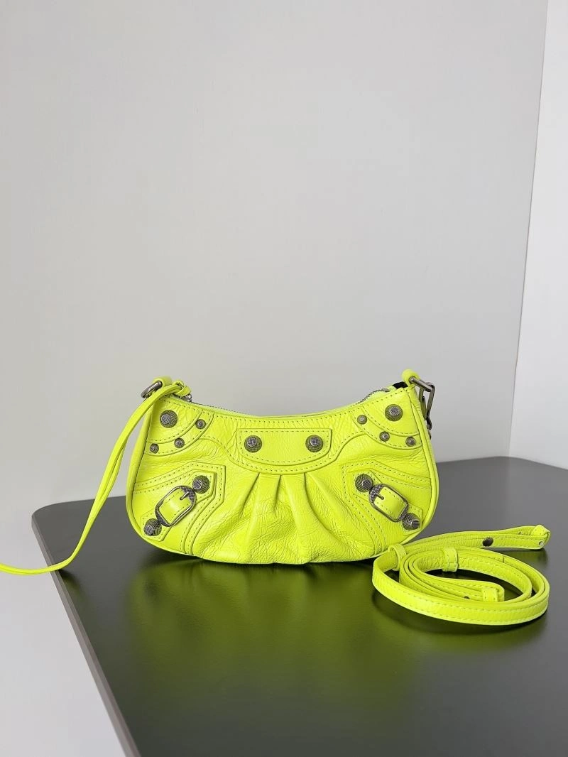 Balenciaga Mini Le Cagole Half-Moon Handbag with Double Straps
