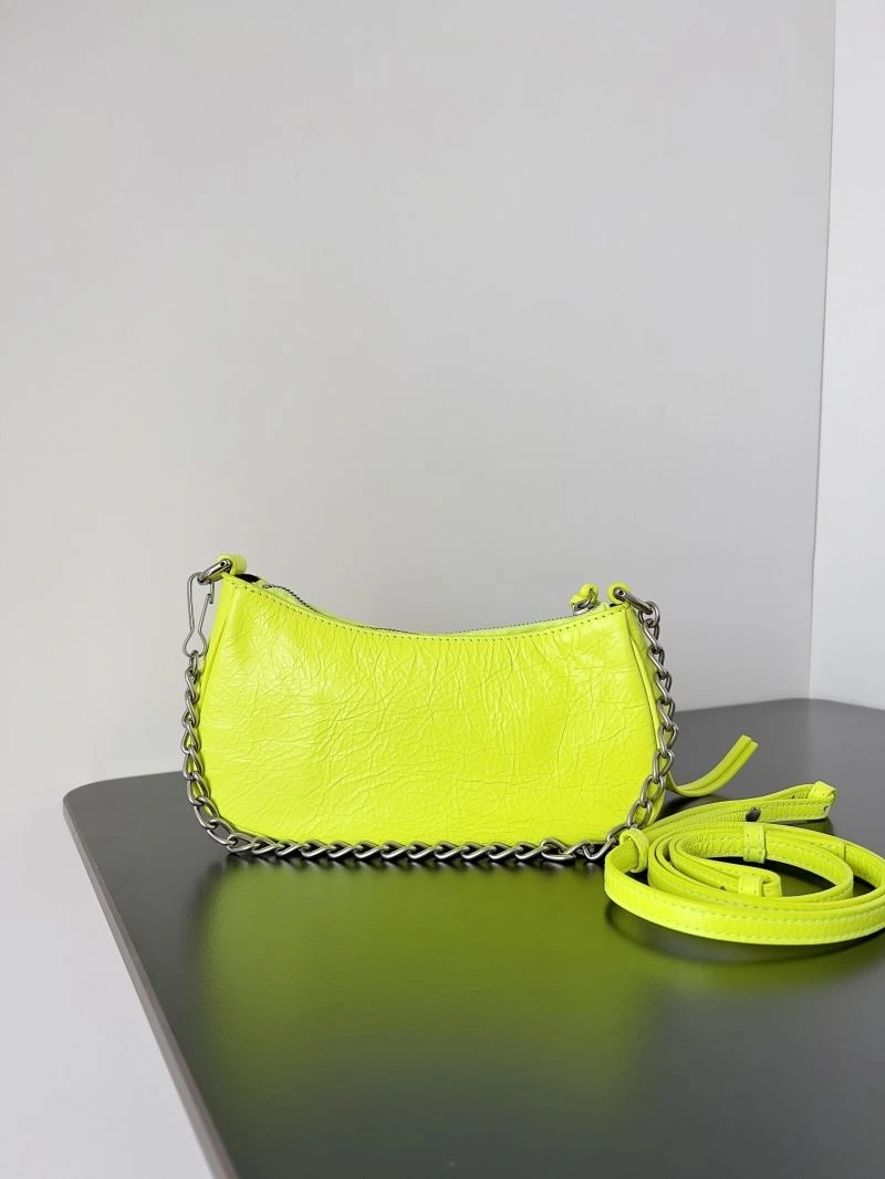 Indistinguishable Balenciaga Mini Le Cagole Half-Moon Handbag with Double Straps