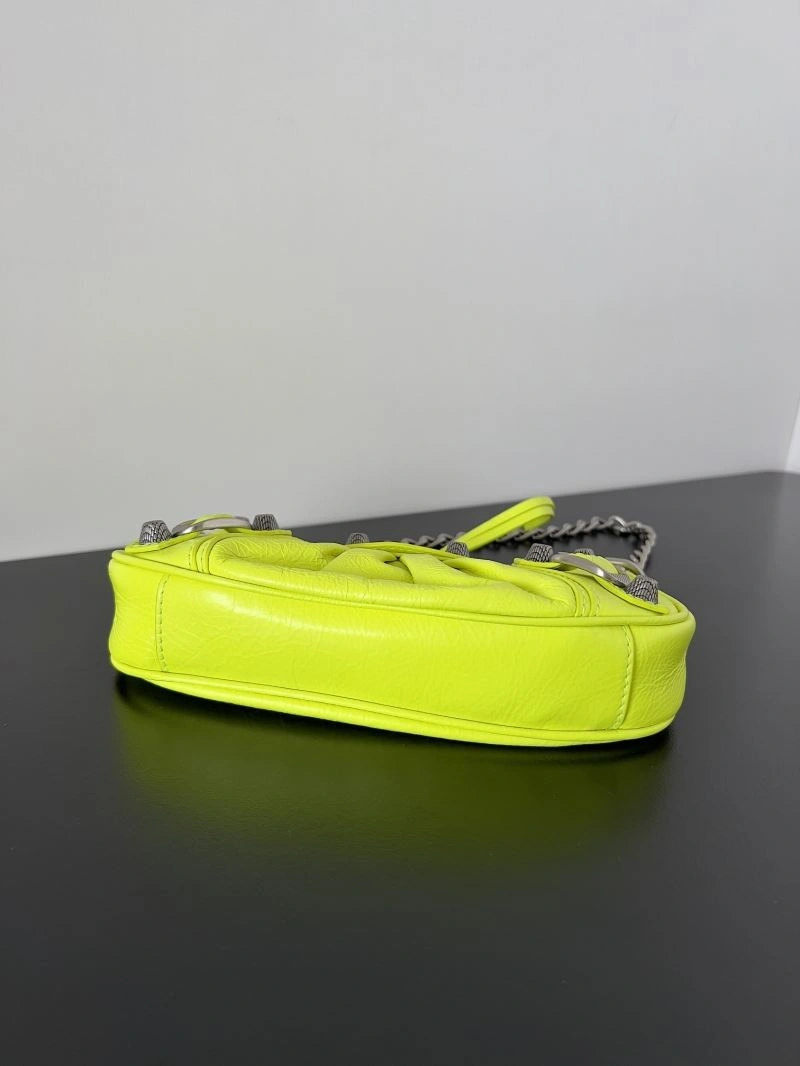 Indistinguishable Balenciaga Mini Le Cagole Half-Moon Handbag with Double Straps