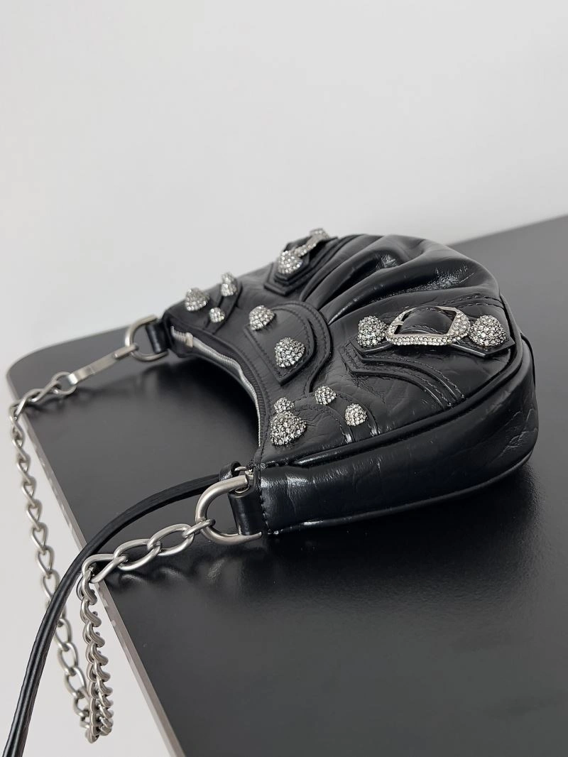 Affordable Balenciaga Mini Le Cagole Handbag - Retro Crescent Design Chic Style