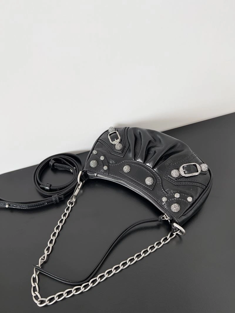Affordable Balenciaga Mini Le Cagole Handbag - Retro Crescent Design Chic Style