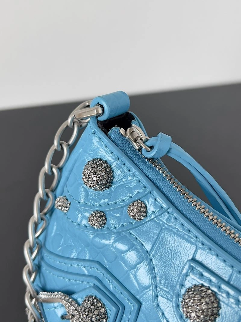 Original Balenciaga Mini Le Cagole Handbag - Retro Half-Moon Style Chic Versatile