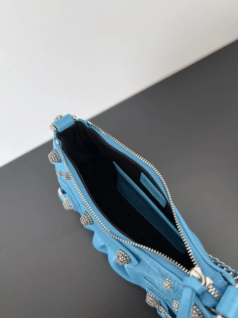 Original Balenciaga Mini Le Cagole Handbag - Retro Half-Moon Style Chic Versatile