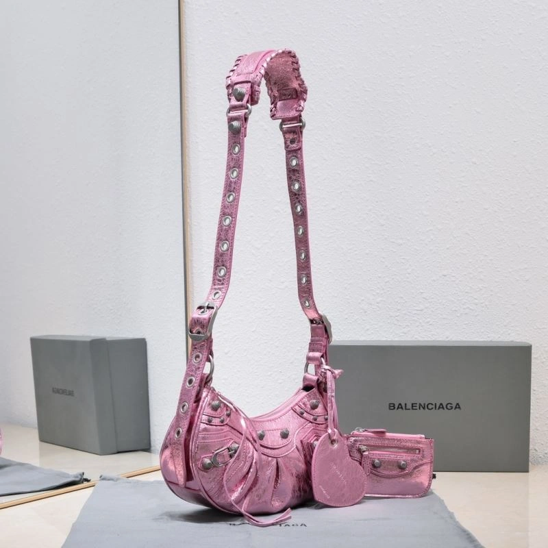 Precise copy Balenciaga Mini Metallic Crescent Bag - 26cm Size