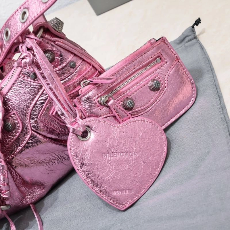 Precise copy Balenciaga Mini Metallic Crescent Bag - 26cm Size
