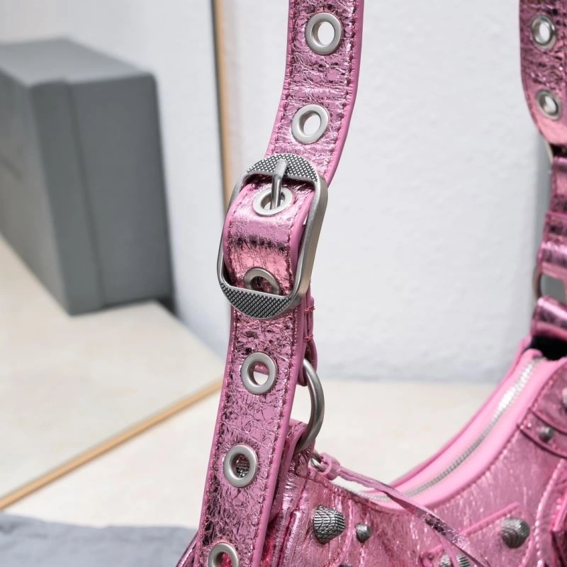 Precise copy Balenciaga Mini Metallic Crescent Bag - 26cm Size