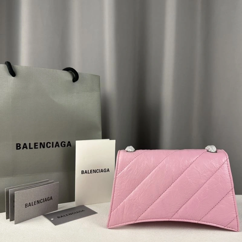 Low-cost Balenciaga Mini Pink Crush Hourglass Quilted Chain Bag