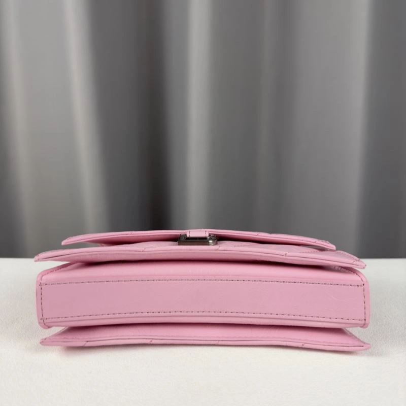 Low-cost Balenciaga Mini Pink Crush Hourglass Quilted Chain Bag