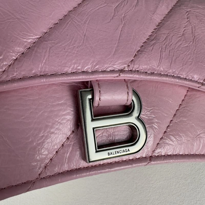 Low-cost Balenciaga Mini Pink Crush Hourglass Quilted Chain Bag