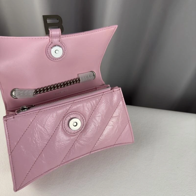 Low-cost Balenciaga Mini Pink Crush Hourglass Quilted Chain Bag