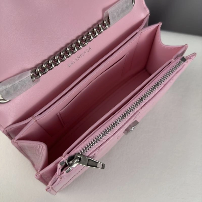 Low-cost Balenciaga Mini Pink Crush Hourglass Quilted Chain Bag