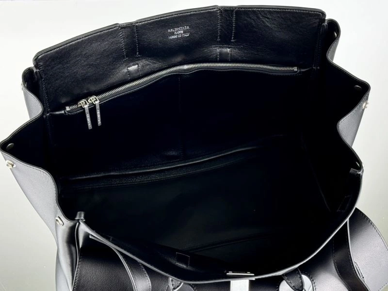 OEM Balenciaga Minimalist Black Silver Bel-Air Calfskin Shoulder Bag