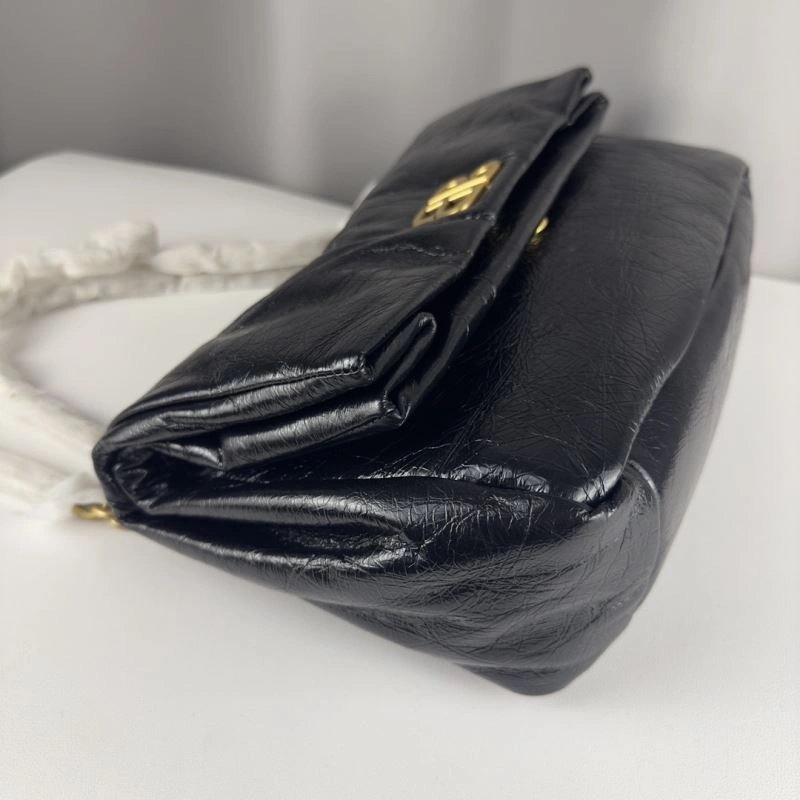 Genuine Balenciaga Monaco Ultra-Soft Calfskin Chain Bag - Elegant Fall Essential
