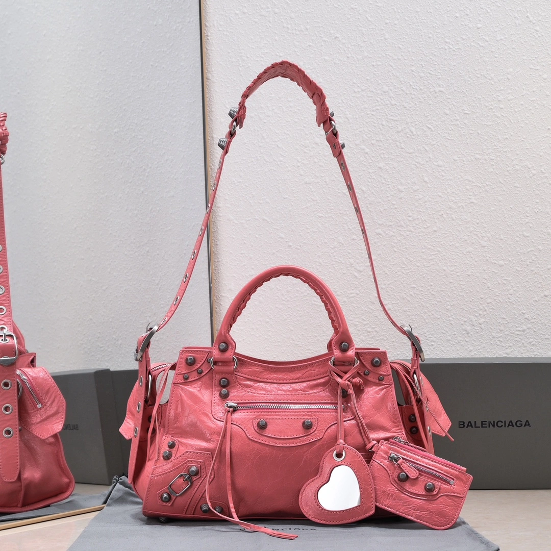 Balenciaga NEO CAGOLE Distressed Lambskin Medium Bag
