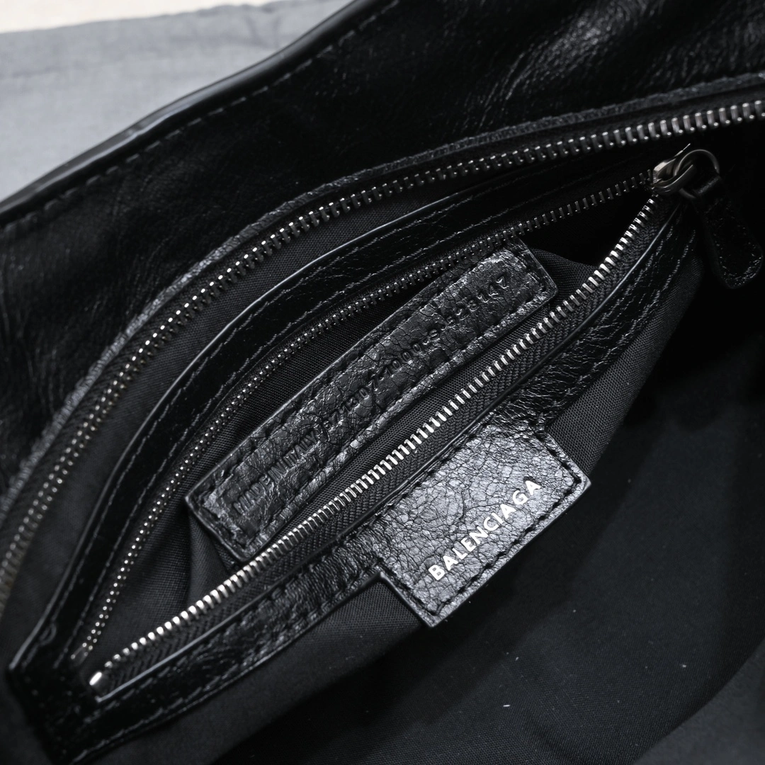 Brand-original Balenciaga NEO CAGOLE Vintage Cracked Leather Shoulder Bag