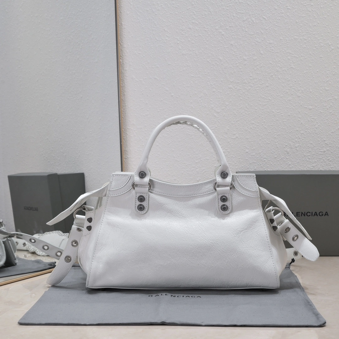 OEM Balenciaga NEO CAGOLE Vintage Cracked Sheepskin Medium Bag