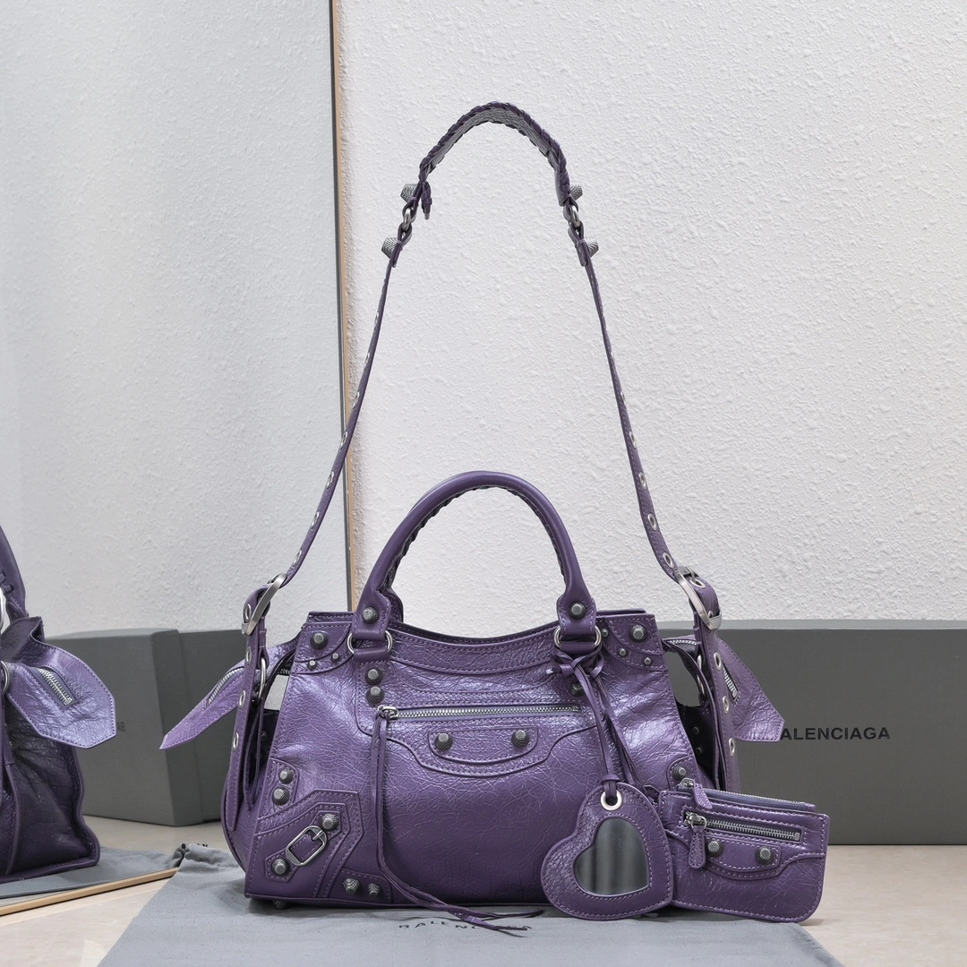 Balenciaga NEO CAGOLE Vintage Distressed Motorcycle Bag