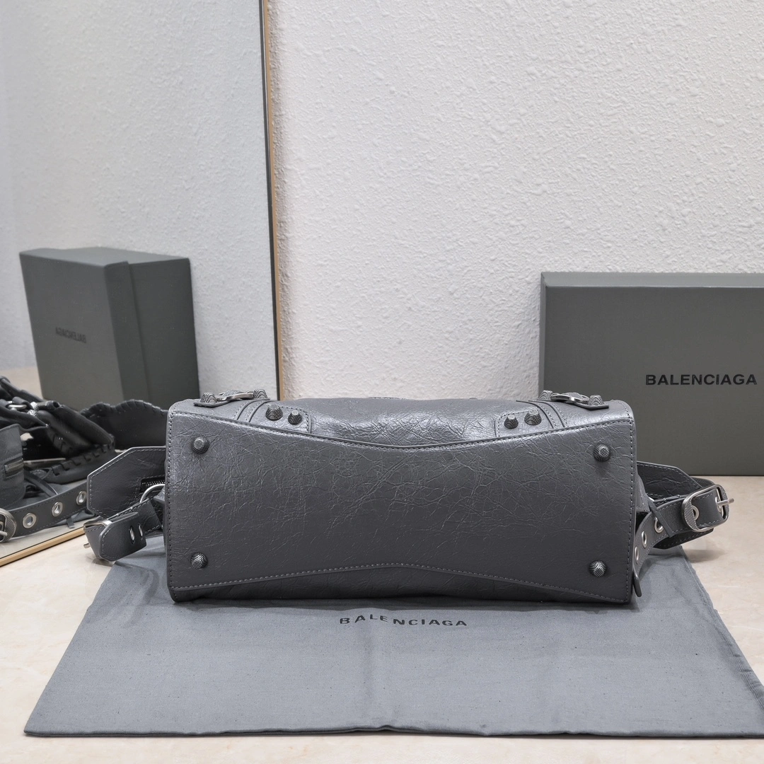 Brand-original Balenciaga NEO CAGOLE Vintage Sheepskin Motorcycle Bag