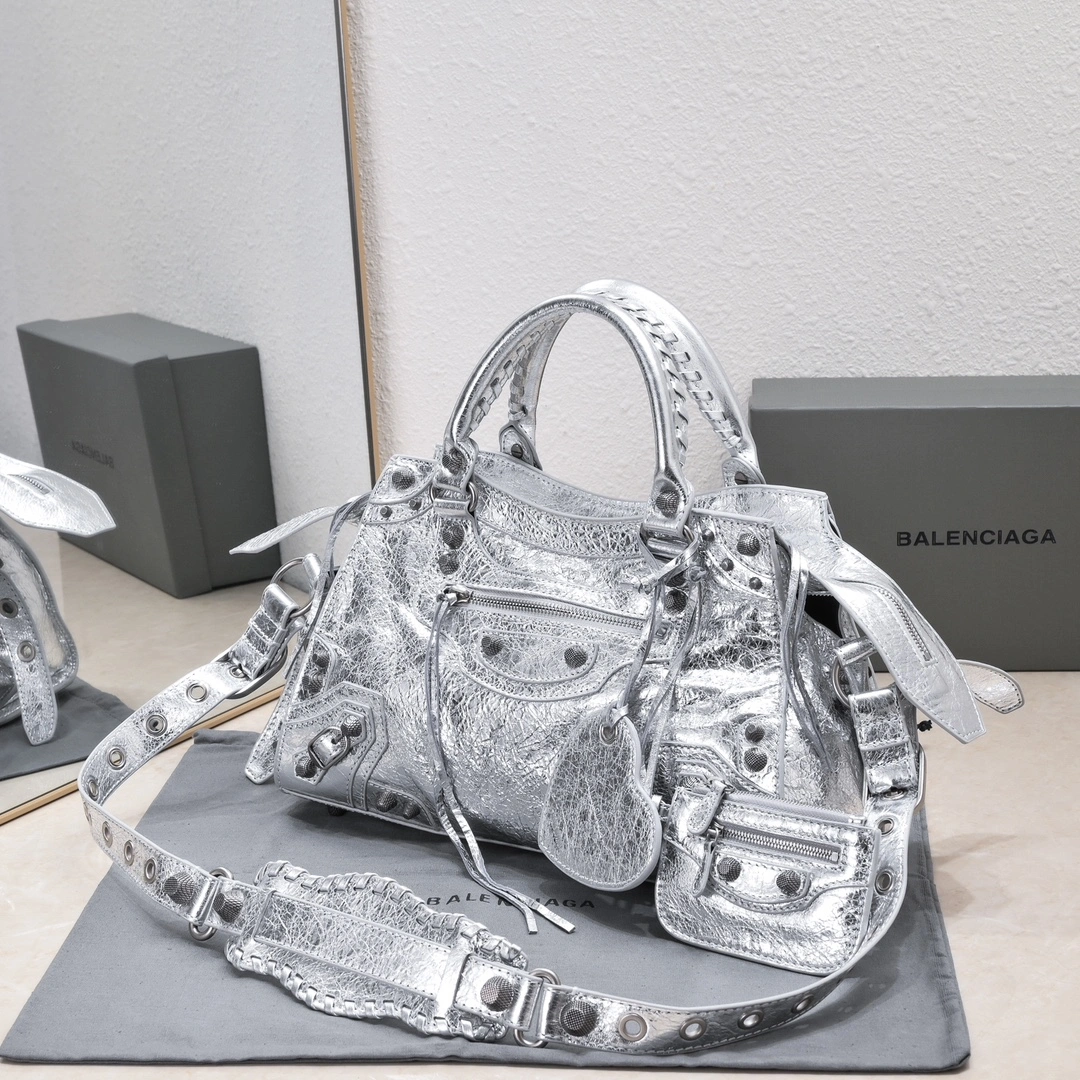 Reasonably priced Balenciaga NEO CAGOLE Vintage Sheepskin Trapezoid Bag with Mirror