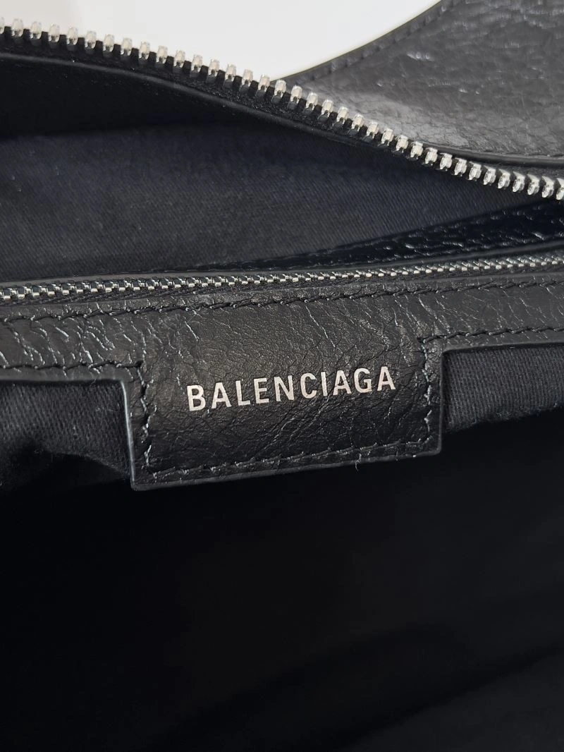 Original Balenciaga Neo Cagole Distressed Lambskin Motorcycle Bag with Heart Mirror