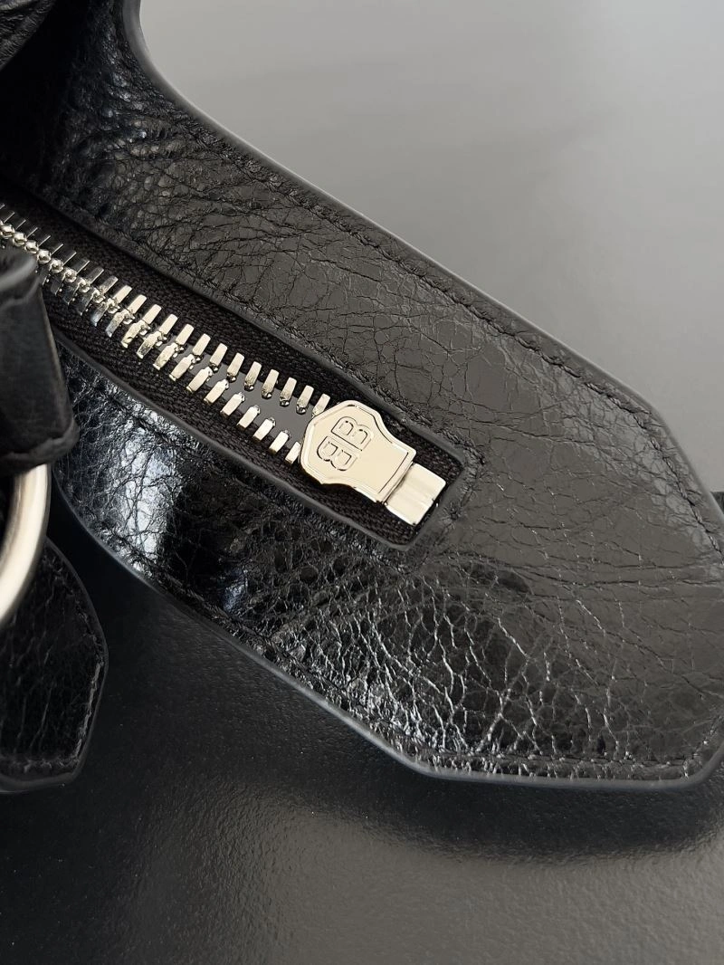 Indistinguishable Balenciaga Neo Cagole Distressed Lambskin Motorcycle Bag with Mirror
