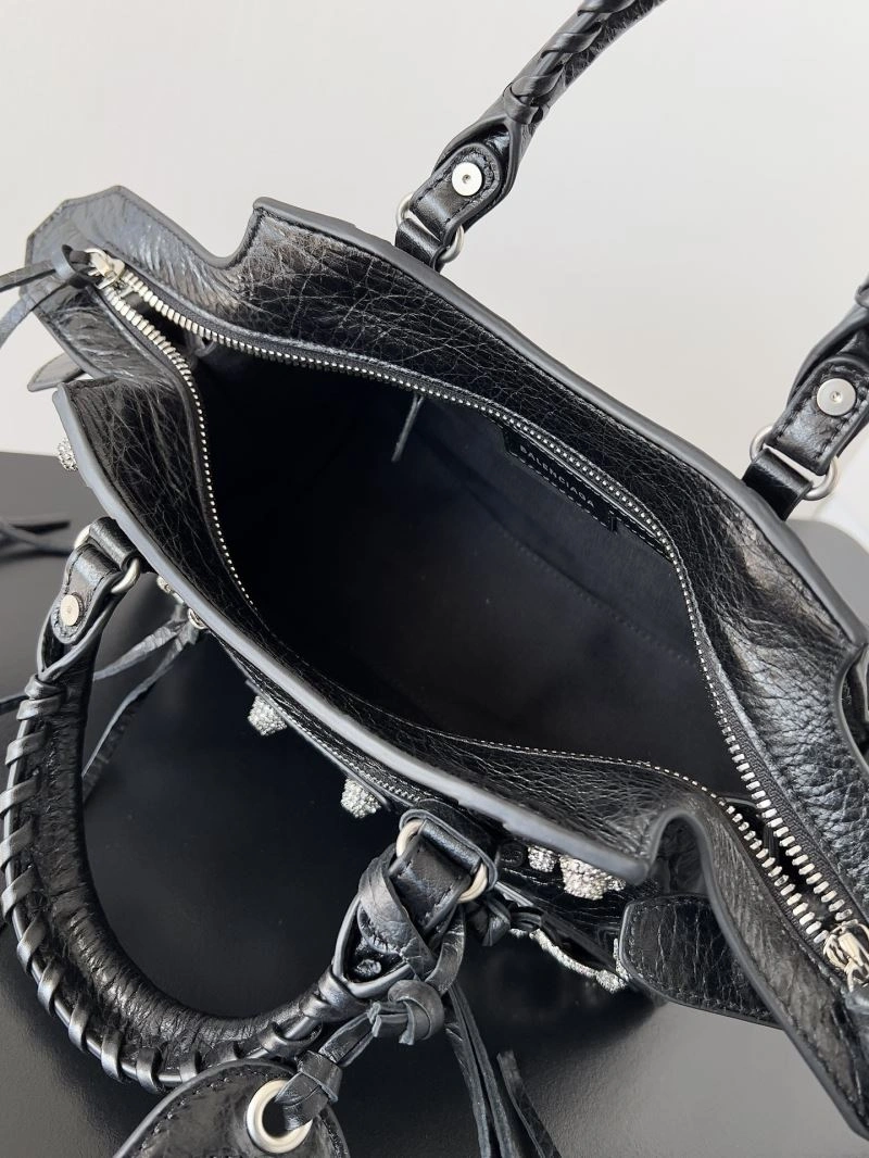 Indistinguishable Balenciaga Neo Cagole Distressed Lambskin Motorcycle Bag with Mirror