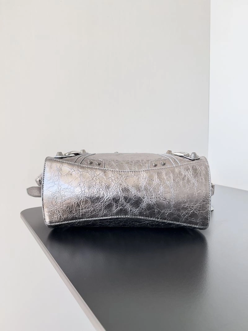 Official Balenciaga Neo Cagole Distressed Lambskin Motorcycle Bag