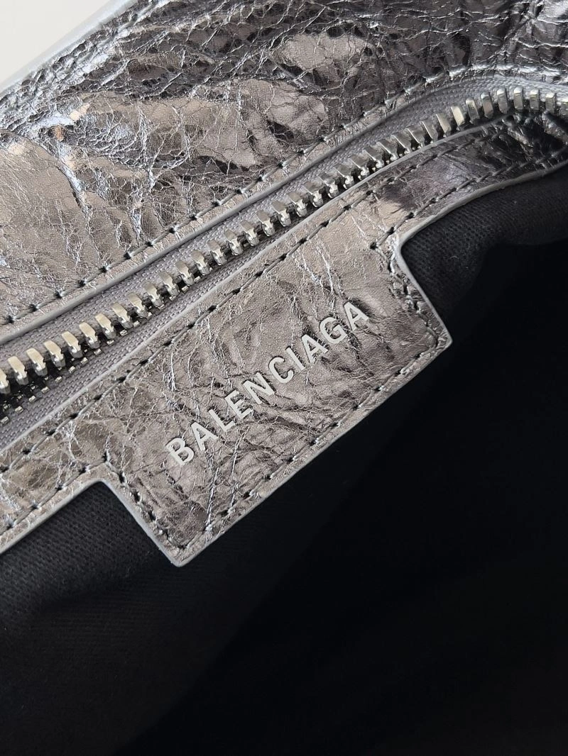 Official Balenciaga Neo Cagole Distressed Lambskin Motorcycle Bag