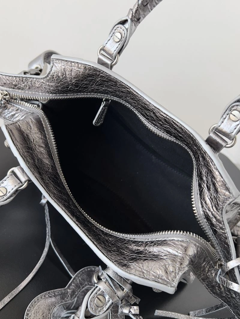 Official Balenciaga Neo Cagole Distressed Lambskin Motorcycle Bag