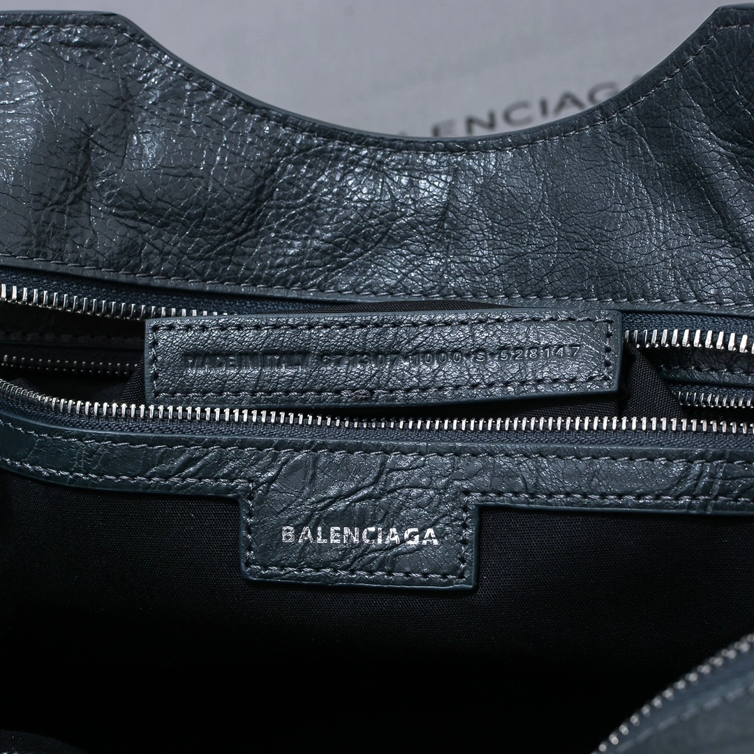 Budget-friendly Balenciaga Neo Cagole Gray Lambskin Motorcycle Bag