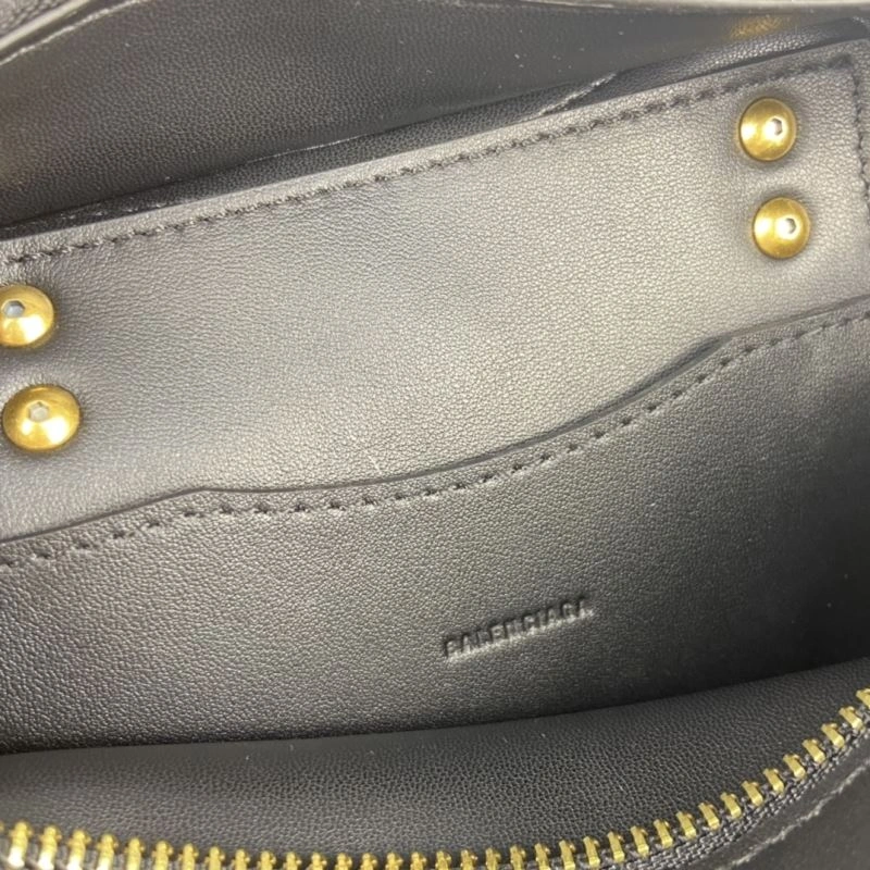 Real Balenciaga Neo Classic Black Motorcycle Bag with Gold Studs