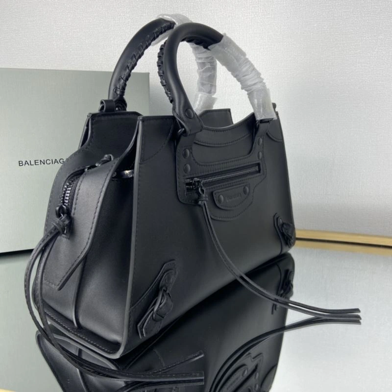 Inexpensive Balenciaga Neo Classic Textured Black Motorcycle Bag