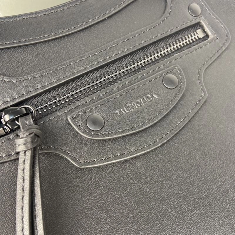 Inexpensive Balenciaga Neo Classic Textured Black Motorcycle Bag
