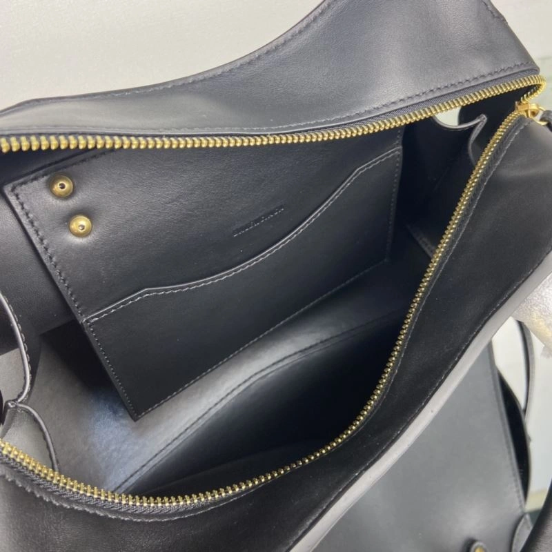 Bargain Balenciaga Neo Classic Trapezoidal Motorcycle Bag with Gold Studs