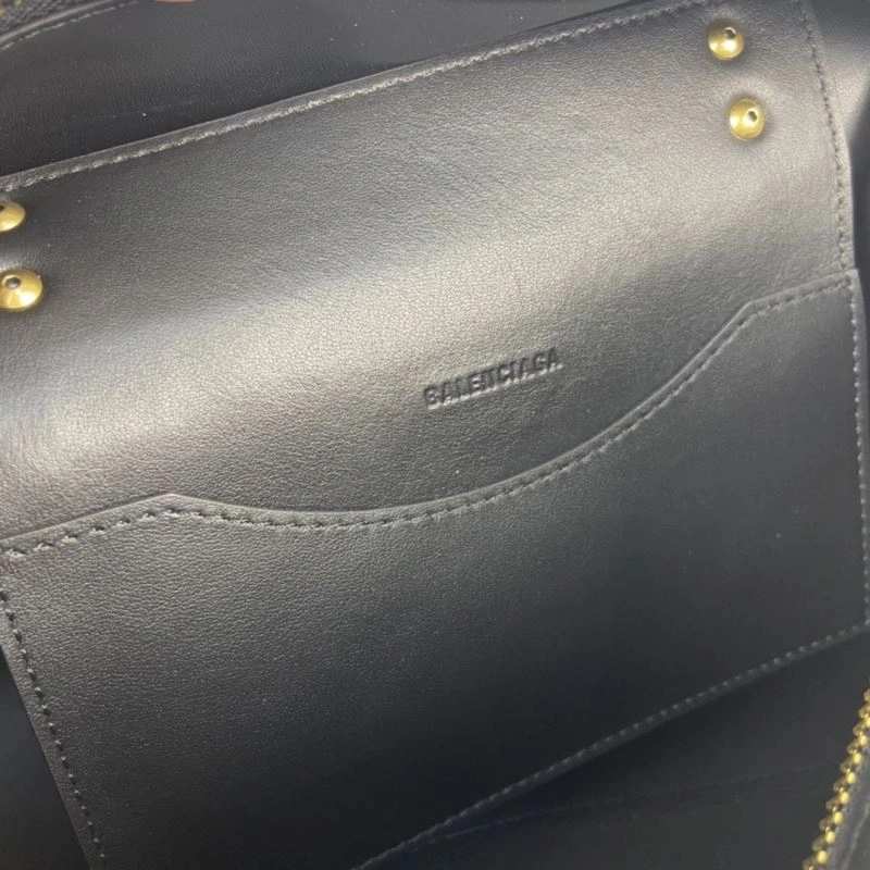 Bargain Balenciaga Neo Classic Trapezoidal Motorcycle Bag with Gold Studs