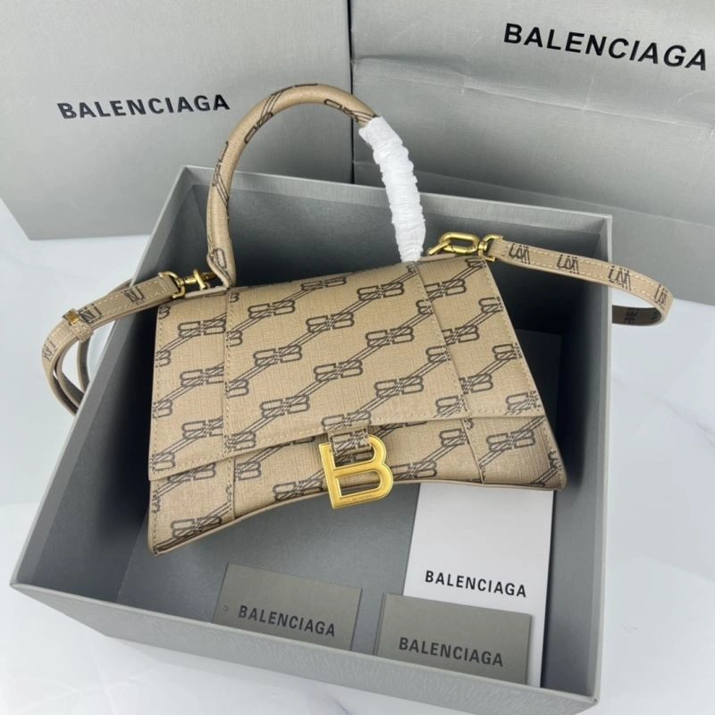 Balenciaga Old Flower BB Monogram Hourglass Bag 23x10x24cm