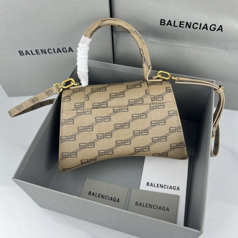 Top mirror Balenciaga Old Flower BB Monogram Hourglass Bag 23x10x24cm