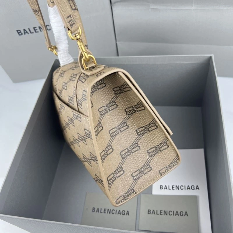 Top mirror Balenciaga Old Flower BB Monogram Hourglass Bag 23x10x24cm