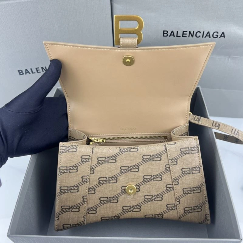 Top mirror Balenciaga Old Flower BB Monogram Hourglass Bag 23x10x24cm