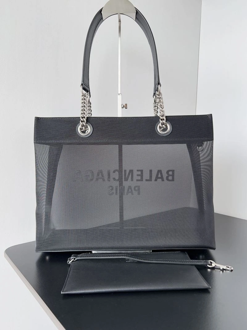 Budget-friendly Balenciaga Paris Mesh Tote Bag with Stylish Pouch - Summer 23