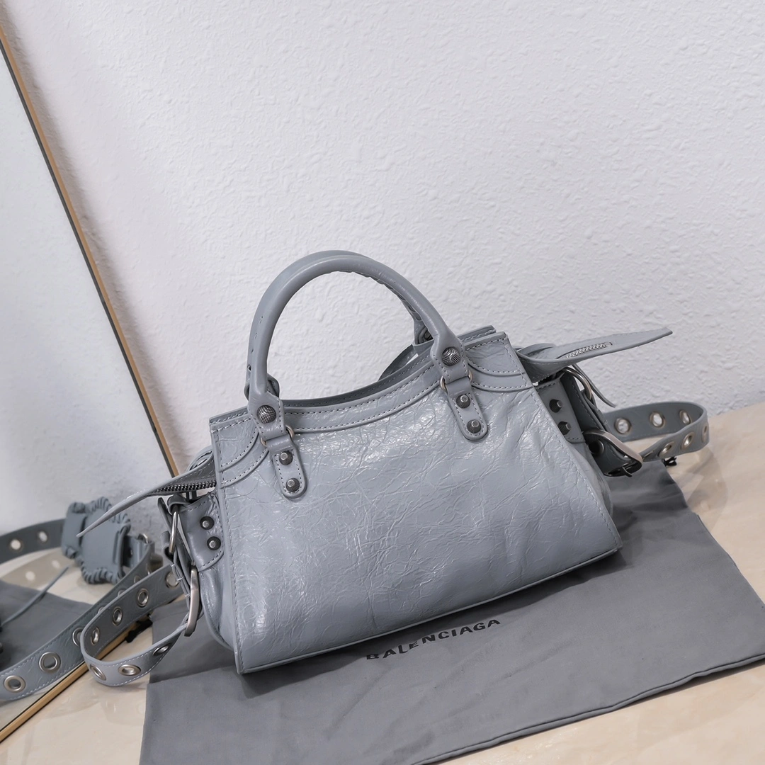 Genuine Balenciaga Paris Neo Cagole Heart Mirror Motorcycle Bag