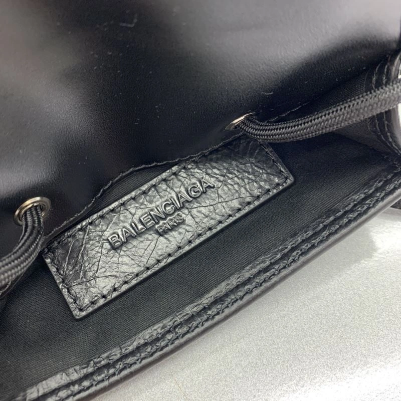 Exact replica Balenciaga Paris Wrinkled Leather Mobile Phone Bag