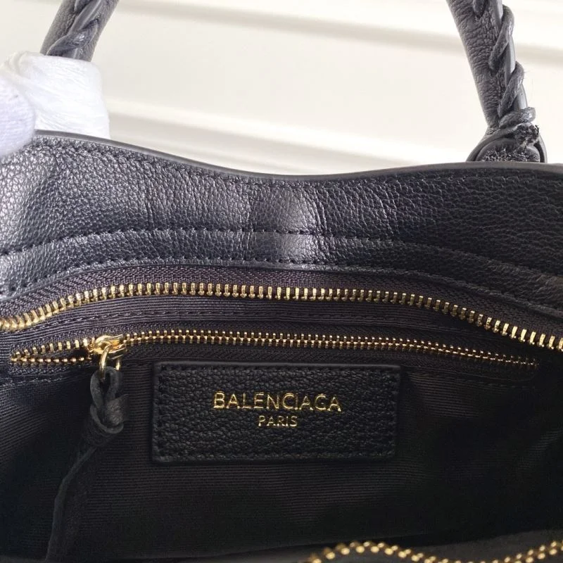 Mirror quality Balenciaga Premium Italian Goat Leather Mini Motorcycle Bag with Gold Buckle