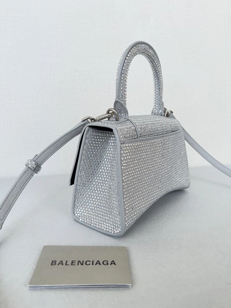Real Balenciaga Radiant Diamond Hourglass Bag - Shimmering Elegance