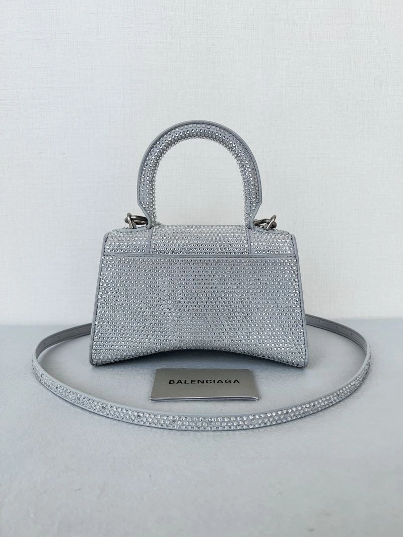 Real Balenciaga Radiant Diamond Hourglass Bag - Shimmering Elegance