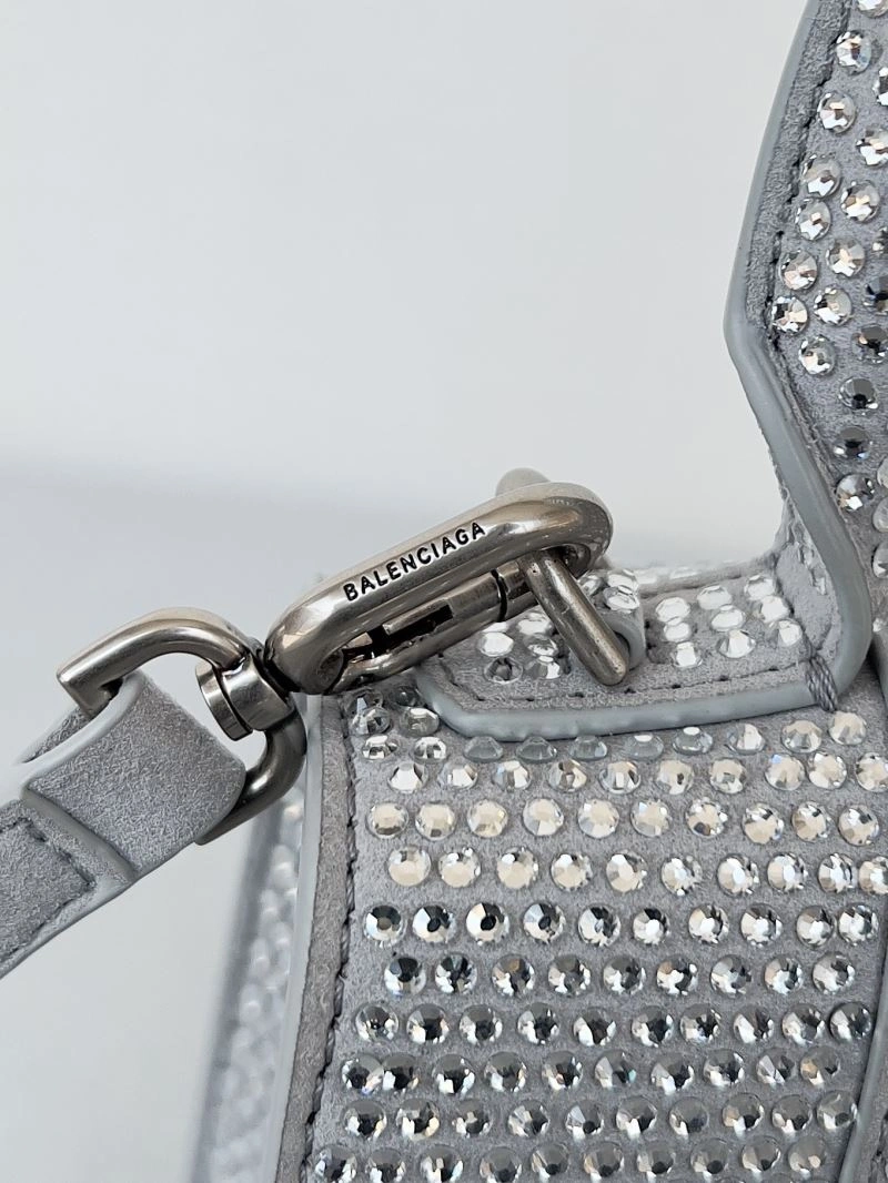 Real Balenciaga Radiant Diamond Hourglass Bag - Shimmering Elegance